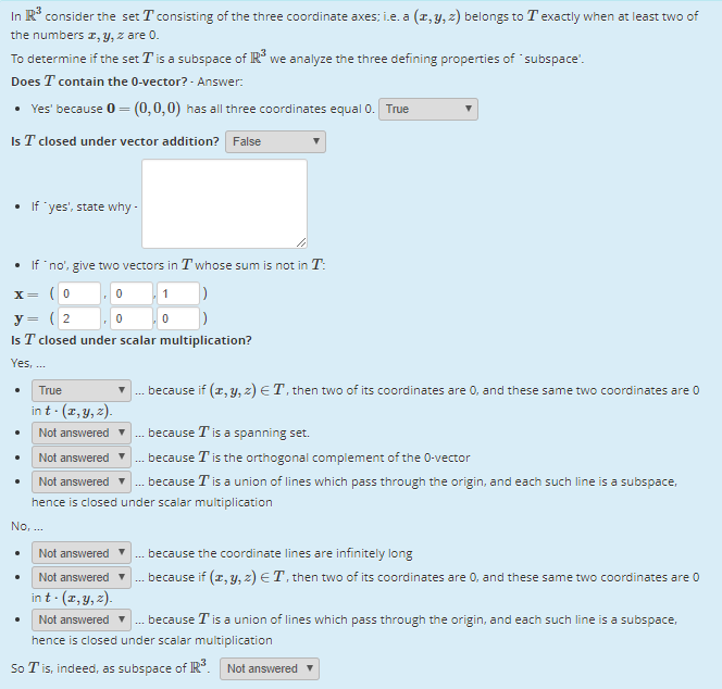 Solved In R3 consider the set T consisting of the three | Chegg.com