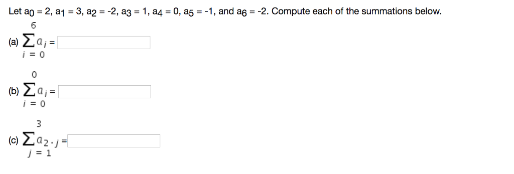 Solved Let a0-2, a1-3, a2 =-2, a3 = 1, a4 = 0, a5 =-1, and | Chegg.com