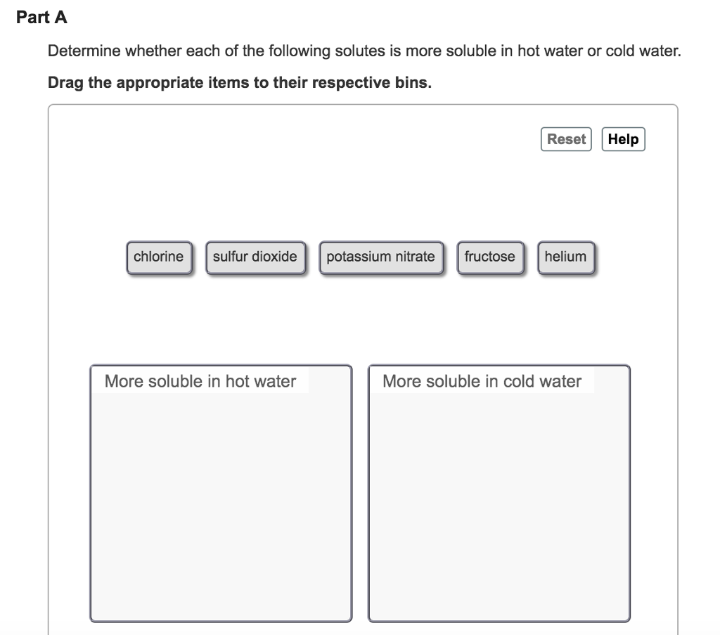Solved Determine whether each of the following solutes is | Chegg.com