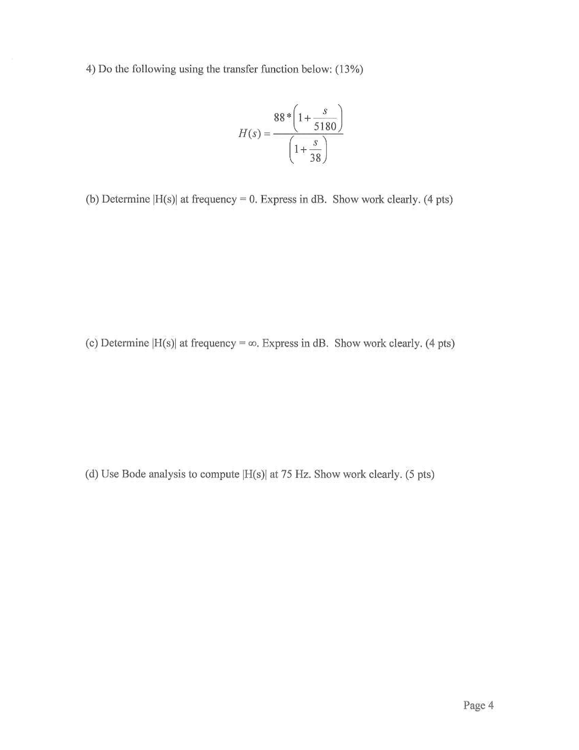 Solved 2) The Bode Plot for the magnitude response of a | Chegg.com