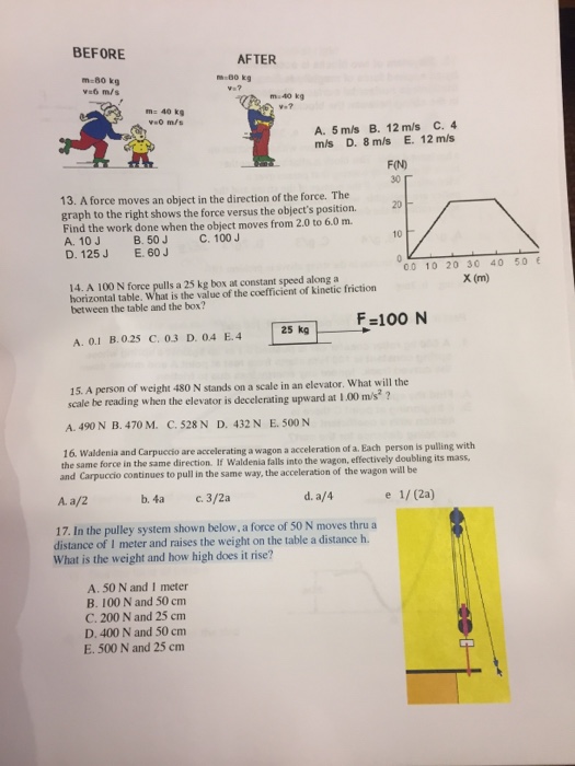 Solved A Force Moves An Object In The Direction Of The