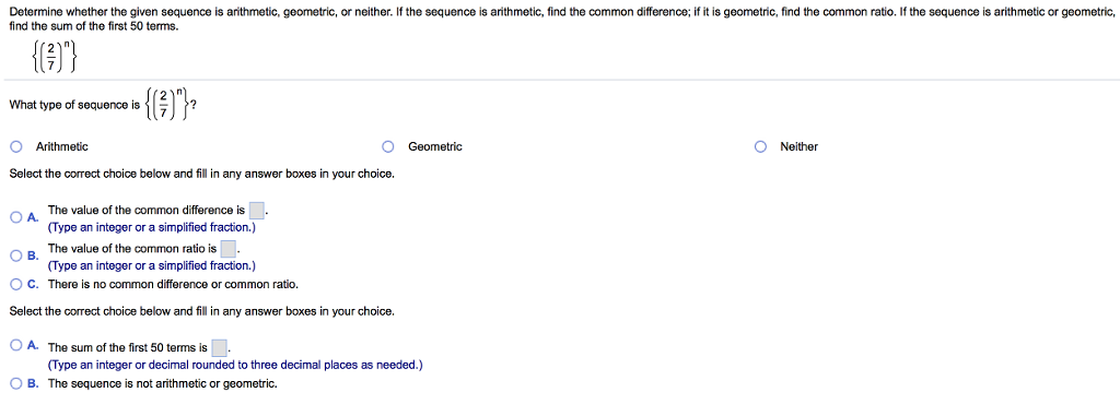 Solved Determine Whether The Given Sequence Is Arithmetic 4514