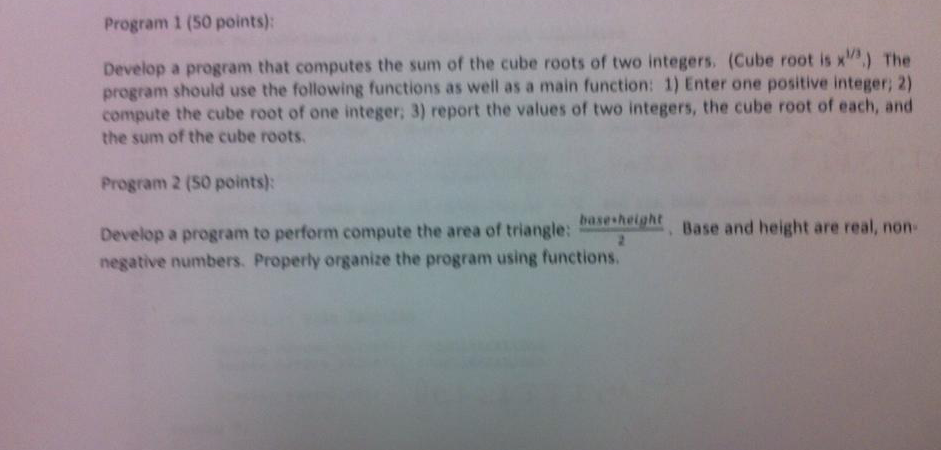 Solved Develop a program that computes the sum of the cube | Chegg.com