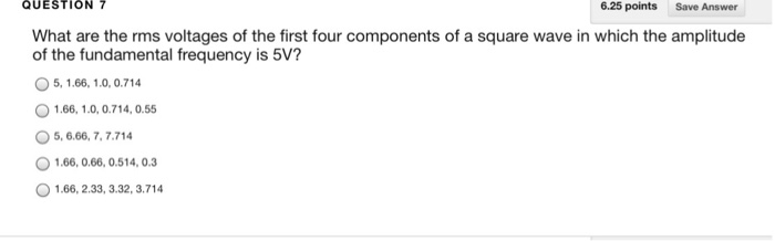 Solved QUESTION 3 6.25 points A complex, periodic waveform | Chegg.com