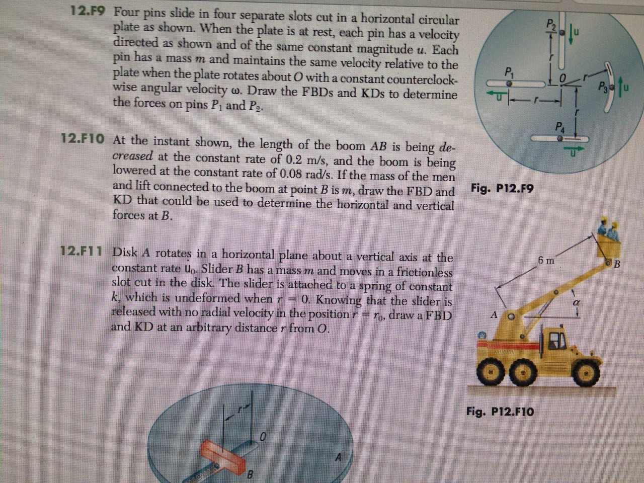 Solved Four pins slide in four separate slots cut in a | Chegg.com