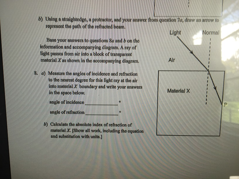 Solved b) Using ? straightedge, a protractor, and your | Chegg.com