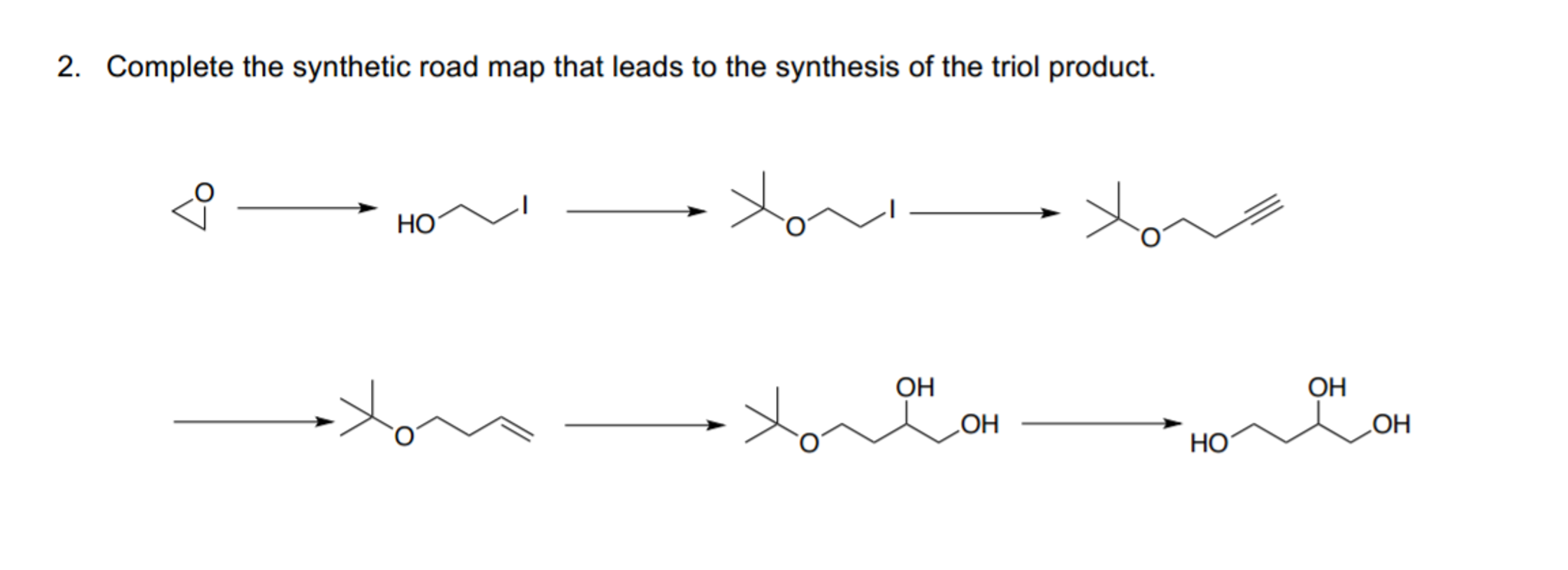Solved Complete the synthetic road map that leads to the | Chegg.com