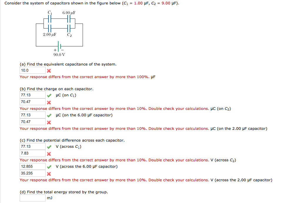 Solved Consider the system of capacitors shown in the figure | Chegg.com