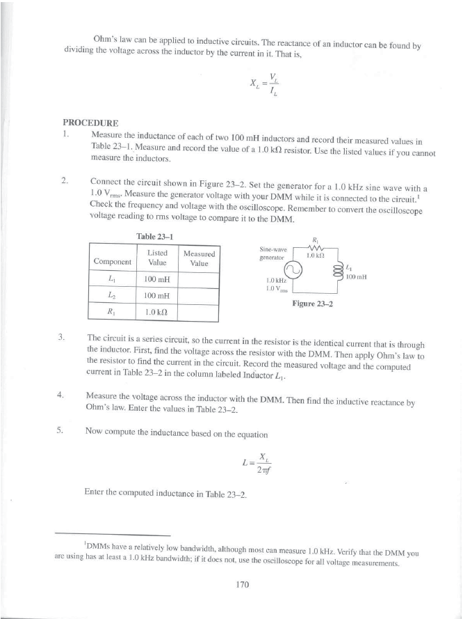 Solved Inductive Reactance Name Date Class READING Text, | Chegg.com