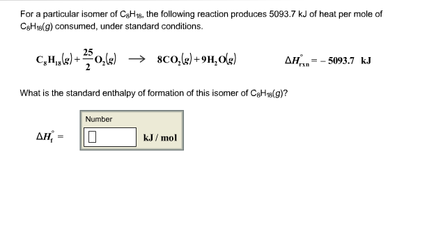 Solved For a particular isomer of C8H8, the following | Chegg.com