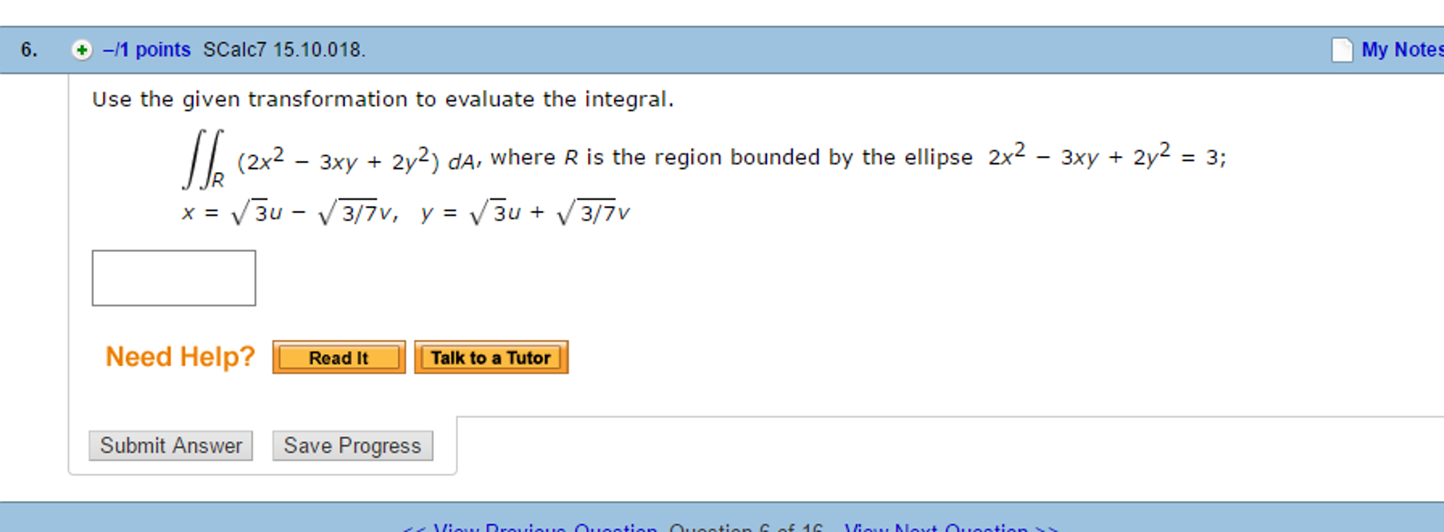 Solved Use the given transformation to evaluate the | Chegg.com