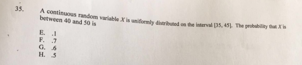 Solved A continuous random variable X is uniformly | Chegg.com