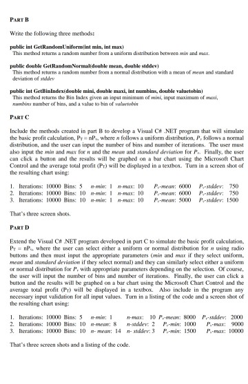 Solved PART B Write the following three methods: public int | Chegg.com