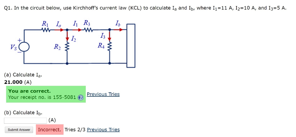 Solved Q1. In the circuit below, use Kirchhoff’s current law | Chegg.com