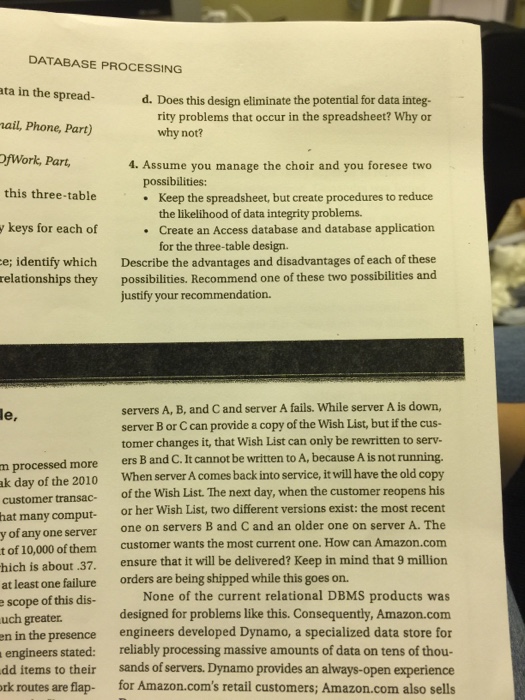 Solved DATABASE PROCESSING 3. Athree-table database design | Chegg.com