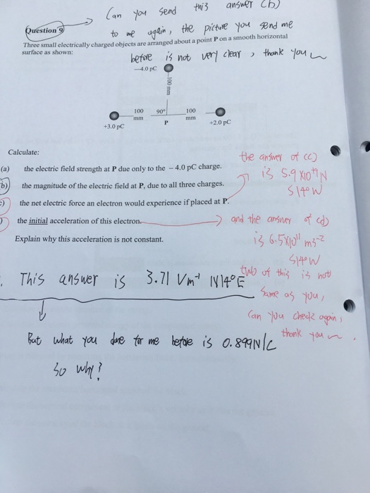 Solved Three small electrically charged objects arc arranged | Chegg.com