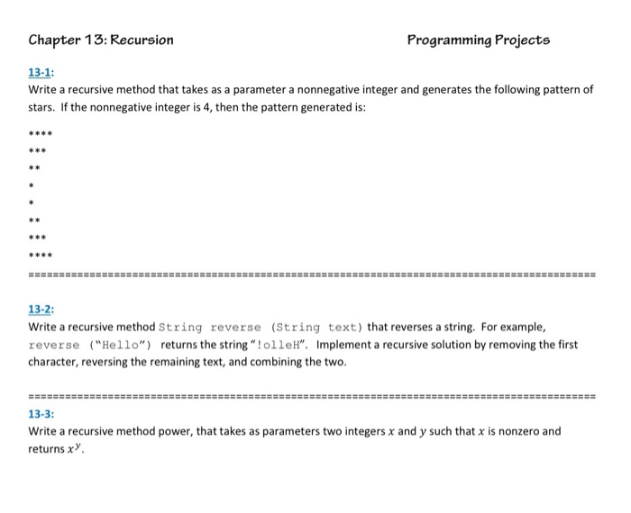 Solved Write A Recursive Method That Takes As A Parameter A 5193
