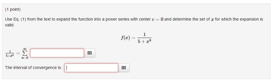 Solved Use Eq. (1) from the text to expand the function into | Chegg.com