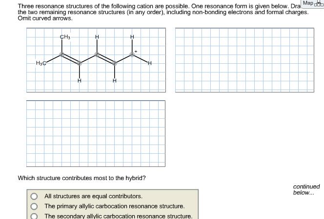 Solved Three resonance structures of the following cation | Chegg.com