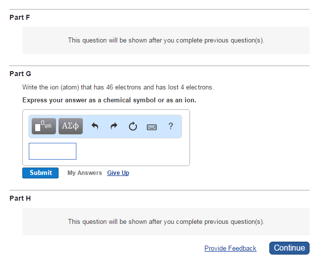 Solved Part A Complete the following table for atoms or | Chegg.com
