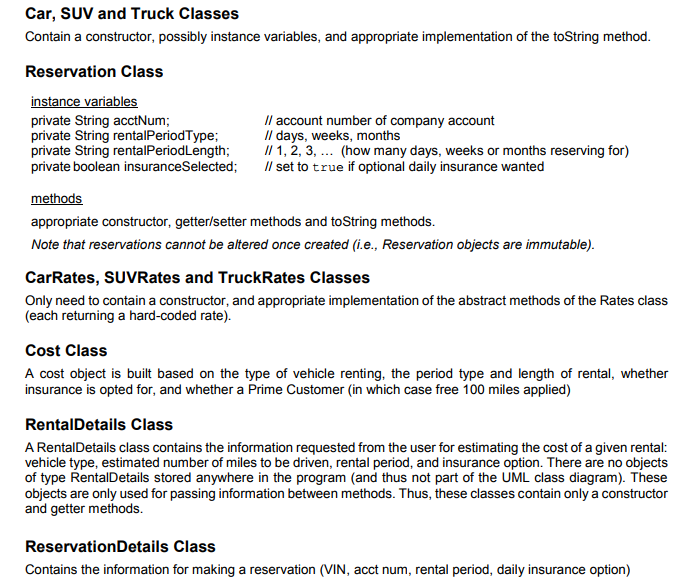 Solved Develop and test the following classes: Vehicle | Chegg.com