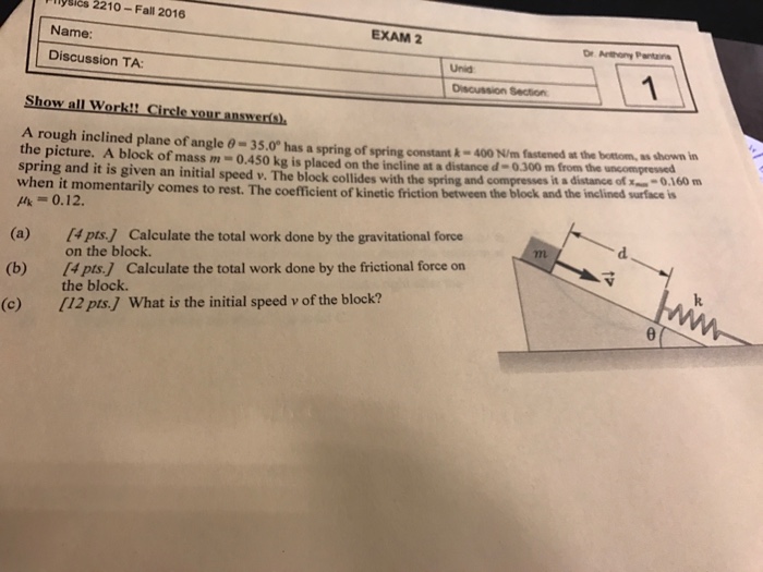 Solved A rough inclined plane of angle theta = 35.0 degree | Chegg.com