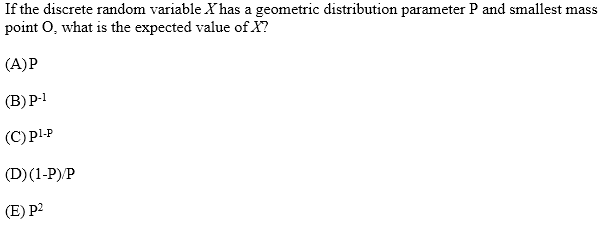 Solved If the discrete random variable X has a geometric | Chegg.com