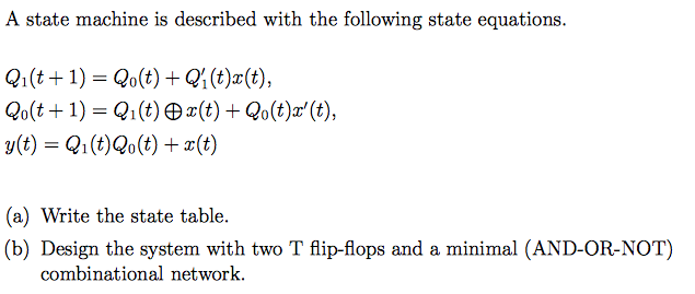Solved A state machine is described with the following state | Chegg.com