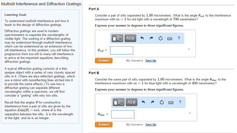 Solved Learning Goal: To understand multislit interference | Chegg.com