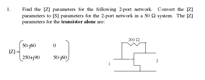 Solved Find the [Z] parameters for the following 2-port | Chegg.com