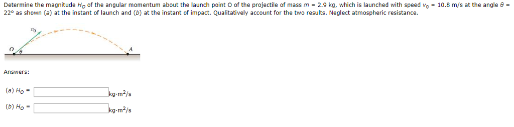 Solved Determine The Rmagnitude Ho Of The Angular Momentum