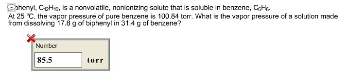 Solved biphenyl, C12H10, is a nonvolatile, nonionizing | Chegg.com