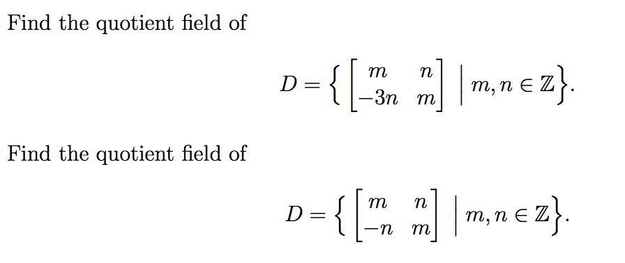 Solved Find the quotient field of m n Find the quotient | Chegg.com