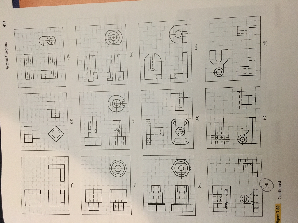 Solved Sketch the pictorials (3D views) of the drawing. Draw | Chegg.com