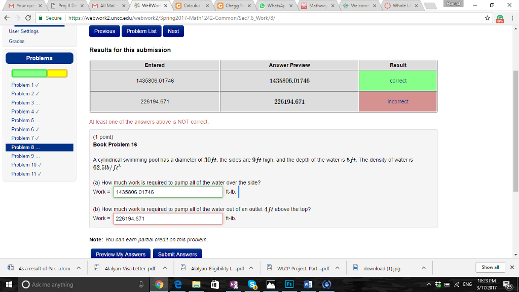 Solved M Your que x D ProjllDe x M All Mail. x We BW x c | Chegg.com