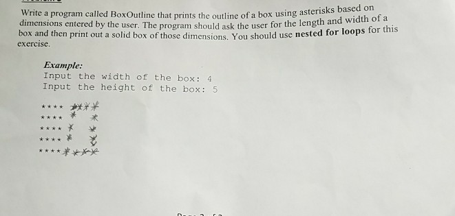 Solved g asterisks based on Write a program called | Chegg.com
