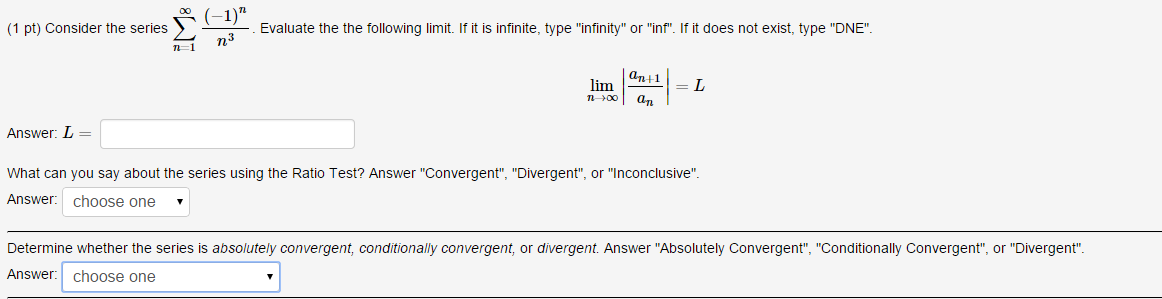 Solved Evaluate the the following limit. If it is infinite, | Chegg.com
