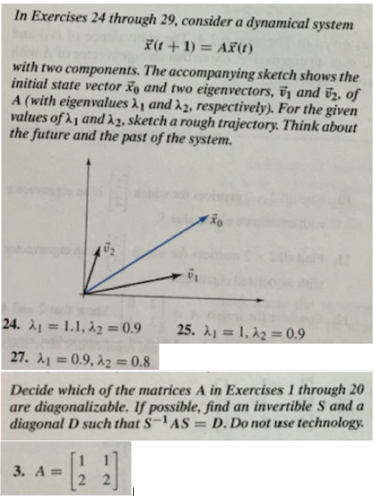 Solved In Exercises 24 through 29, consider a dynamical | Chegg.com