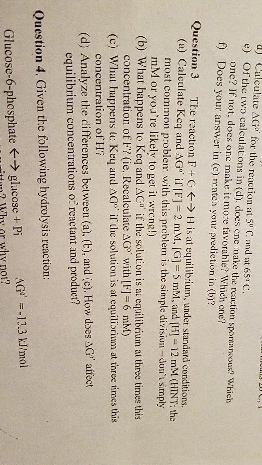 Solved Problem Set 7; Spring 2018; Protein Thermodynamics | Chegg.com
