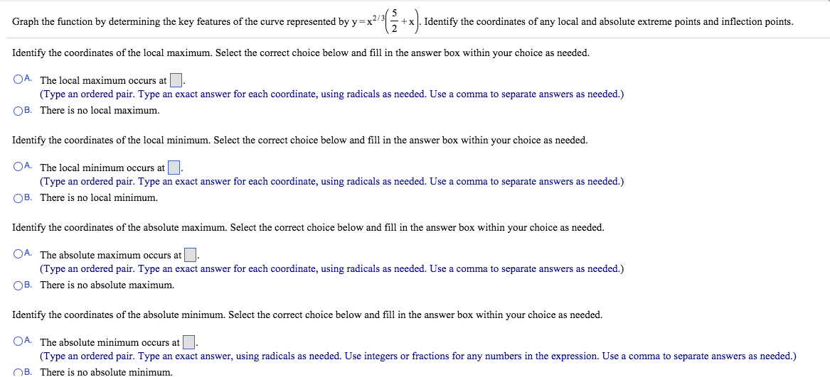 Solved Graph the function by determining the key features of | Chegg.com