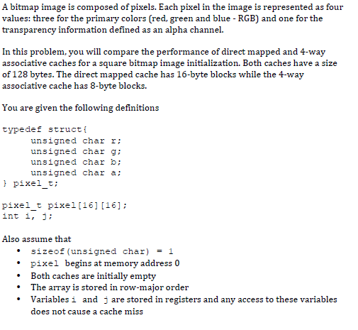 Solved A bitmap image is composed of pixels. Each pixel in | Chegg.com