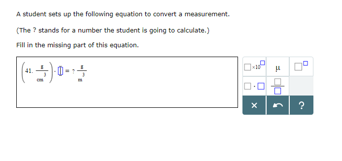 Solved A student sets up the following equation to convert | Chegg.com