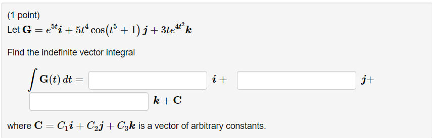 Solved (1 point) Let F = 〈t + 4, sin(4t),t) Find the | Chegg.com