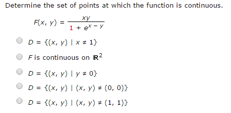 Solved Determine the set of points at which the function is | Chegg.com
