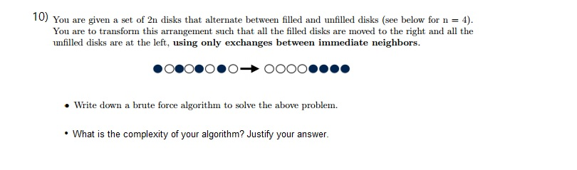 Solved You are given a set of 2n disks that alternate | Chegg.com