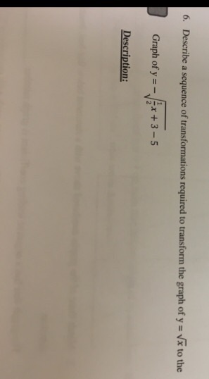 Solved Describe a sequence of transformations required to | Chegg.com