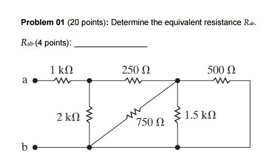 Solved Determine the equivalent resistance R_ab. Rab: | Chegg.com