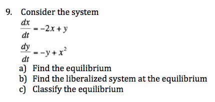 Solved Consider the system dx / dt = -2x + y dy / dt = -y + | Chegg.com