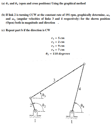 Solved theta3 and theta4 (open and cross positions) Using | Chegg.com