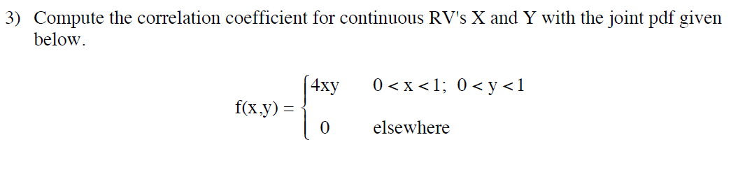 Solved Compute the correlation coefficient for continuous | Chegg.com